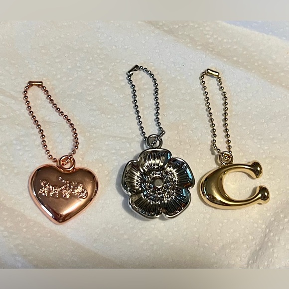 Coach | Jewelry | Coach Elegant Rose Gold Silver And Gold Keychains Set ...